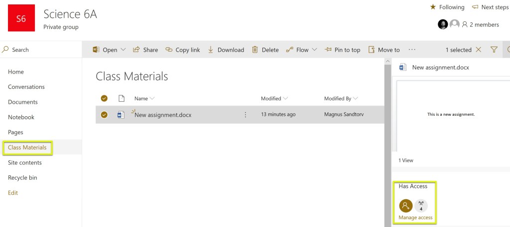 Read only Class Materials in Teams for Education | Teams.rocks